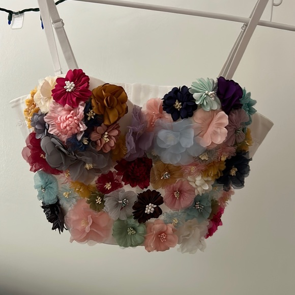 Tops | Custom Made Flower Corset | Poshmark